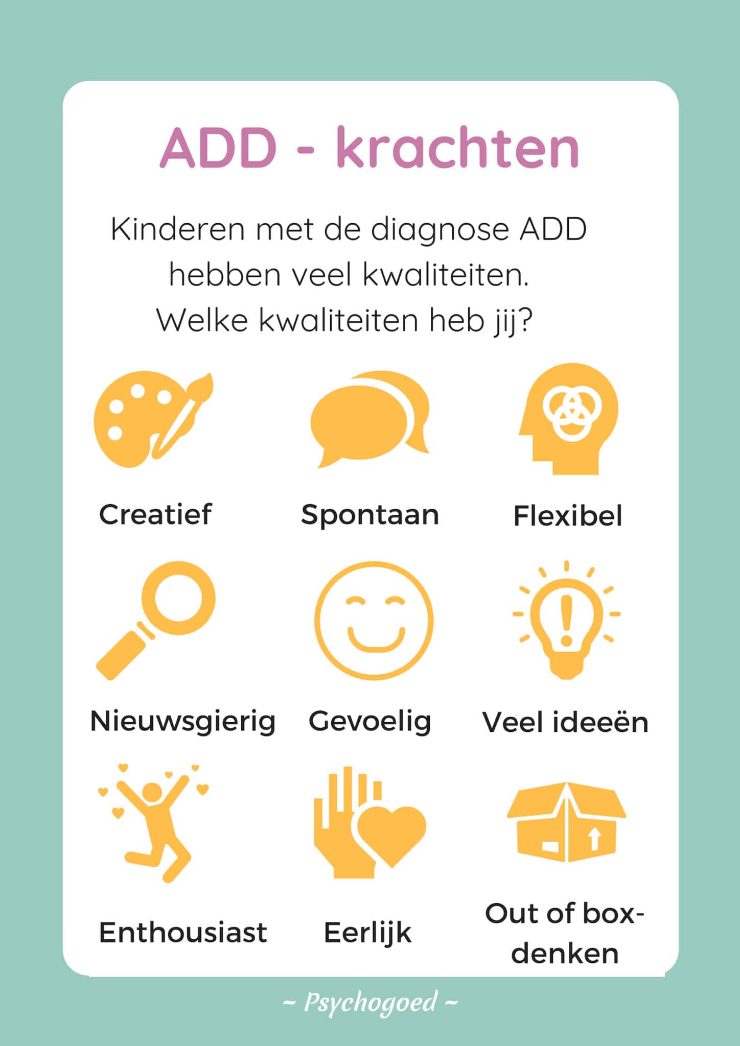 Krachtenposter ADD - Psychogoed